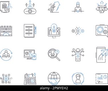 Partner connections outline icons collection. Partner, Connections ...