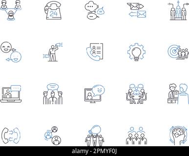 AI assistance outline icons collection. Artificial, Intelligence ...