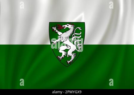 Flag of Styria waving in the wind on silk background Stock Vector Image ...