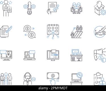 Product launch outline icons collection. Product, Launch, Release ...