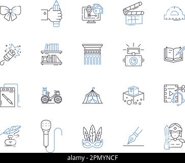 DIY projects outline icons collection. Crafts, Modelling, Building ...