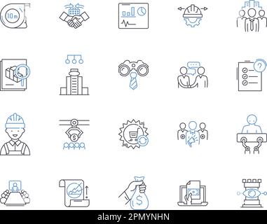 Factory workflow outline icons collection. Factories, Workflow ...