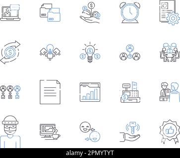 microfinance outline icons collection. Microfinance, Banking, Credit ...