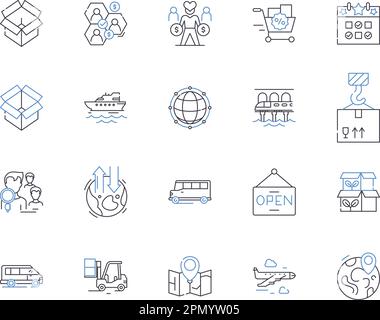 Fulfillment and Distribution outline icons collection. fulfillment ...