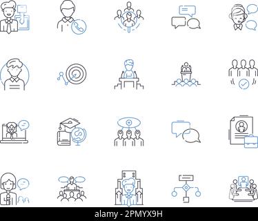 Training Session line icons collection. Productivity, Learning ...