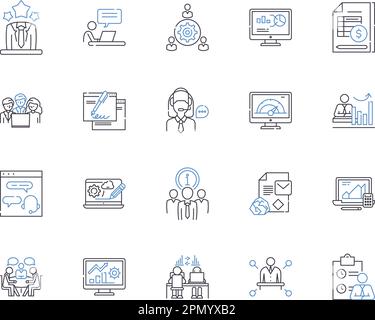 Workflow and office outline icons collection. Workflow, Office ...
