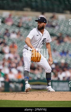 Detroit Tigers relief pitcher Chasen Shreve plays during a baseball ...