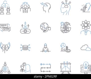 Partner connections outline icons collection. Partner, Connections ...