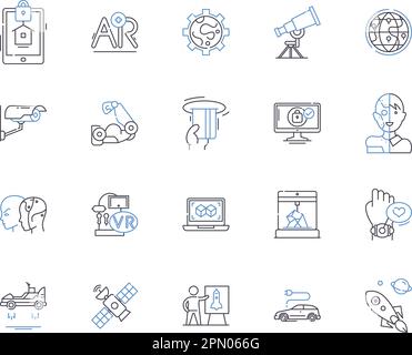 Data Science Innovate Technology Icons Set Vector Stock Vector Image ...