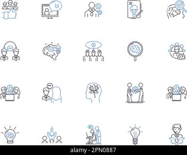 Thinking people outline icons collection. Thinking, People ...
