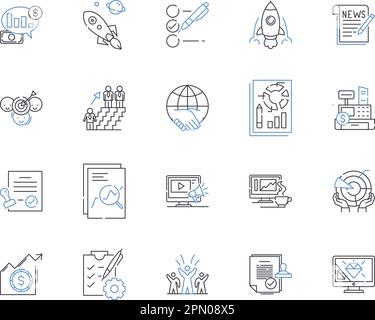 Operational concept line icons collection. Efficiency, Optimization ...