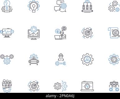 Settings outline icons collection. Options, Configuration, Parameters, Preference, Customize ...