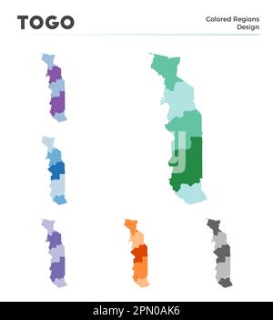 Africa map collection. Borders of Africa for your infographic. Colored ...