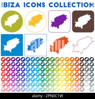 Ibiza island map icon illustration design Stock Vector Image & Art - Alamy