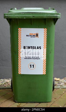 Dustbin, stained glass Stock Photo - Alamy