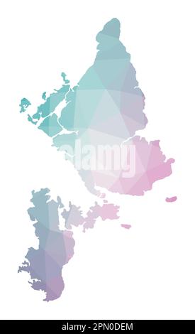 Siargao icon. Vector polygonal map of the island. Siargao icon in ...