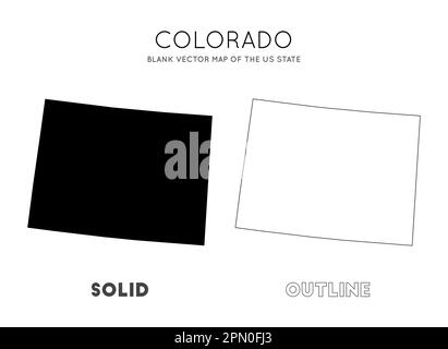 Colorado map. Borders of Colorado for your infographic. Vector US state ...