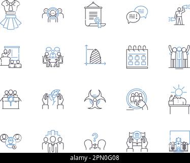 Training students outline icons collection. Train, Students, Instruct ...