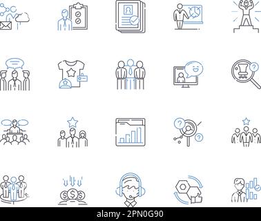 Talent management outline icons collection. Talent, Management ...