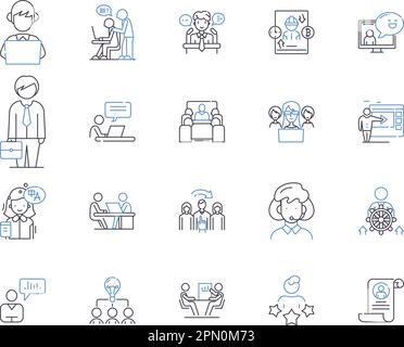Training Session line icons collection. Productivity, Learning ...