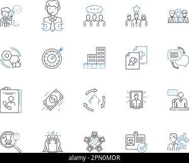 Lean startup line icons collection. Agile development, Scrum ...