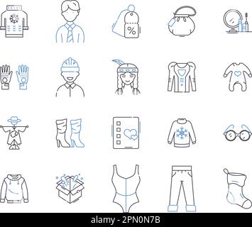 Merchandising outline icons collection. Merchandise, Retail, Selling ...