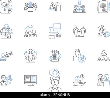 Office workers outline icons collection. Office, Workers, Clerk ...