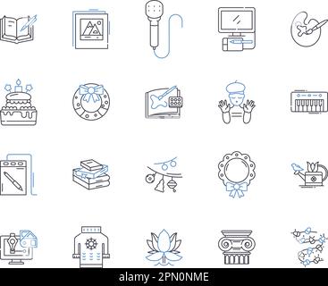 DIY projects outline icons collection. Crafts, Modelling, Building ...