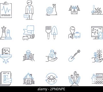 Farming sector outline icons collection. Farming, Sector, Agriculture ...