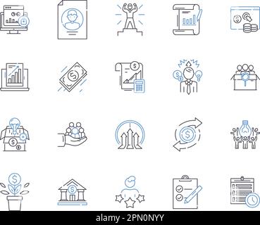 Effectiveness outline icons collection. Efficient, Productive ...