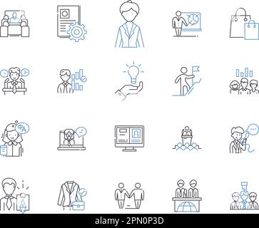 goals realization line icon, outline symbol, vector illustration ...