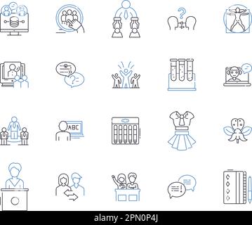 workshops and sessions outline icons collection. workshops, sessions ...