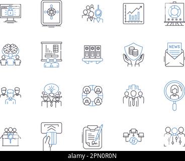 Sharing Economy outline icons collection. Collaborative, Network, Exchange, Disintermediation ...