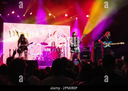 Violet Mayugba, left, Narsai Malik, Alexia Roditis, and Davifd Orozco ...