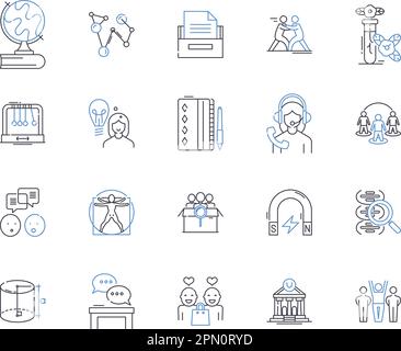 Traching and learning outline icons collection. Teaching, Learning, Education, Instruction ...