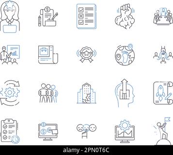 Growth outline icons collection. Expansion, Advancement, Increase ...