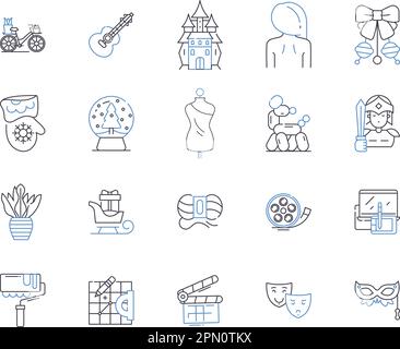 DIY projects outline icons collection. Crafts, Modelling, Building ...