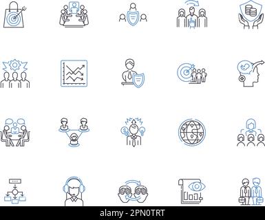Manager outline icons collection. Supervisor, Leader, Administrator ...