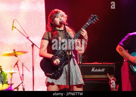 Alexia Roditis of Destroy Boys performs at the Coachella Music & Arts ...