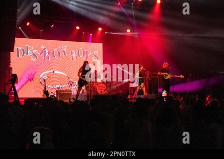 Violet Mayugba, left, Narsai Malik, Alexia Roditis, and Davifd Orozco ...