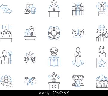 Management appraisal line icons collection. Evaluation, Assessment ...