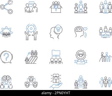 Total Quality Management outline icons collection. TQM, Quality ...