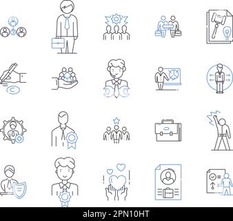Management appraisal line icons collection. Evaluation, Assessment ...