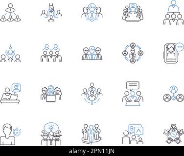 Management colleguages outline icons collection. Management, Colleges ...