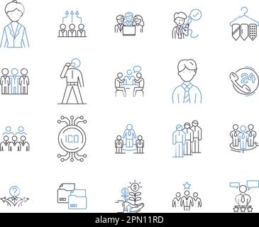 Office workers outline icons collection. Office, Workers, Clerk ...
