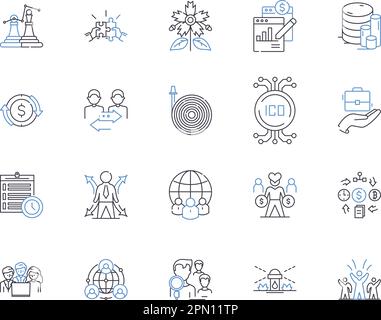 Farming sector outline icons collection. Farming, Sector, Agriculture ...