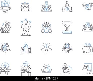 Workmates outline icons collection. Colleagues, Coworkers, Peers ...