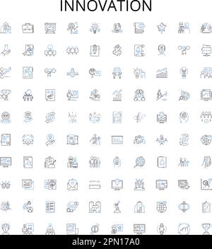 Innovation outline icons collection. Innovate, Creativity, Advancement ...