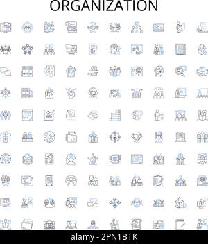 Entity structure line icons collection. Hierarchy, Architecture, Nerk ...
