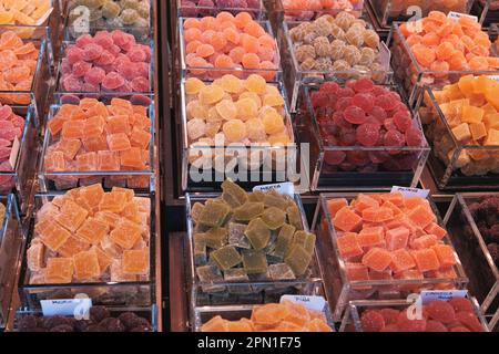 Varieties of Sugary Gummies in Various Shapes and Colors Stock Photo ...